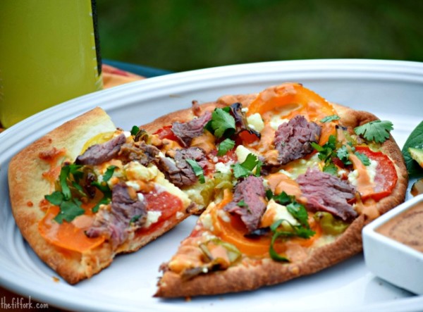 FAST! Beef Tenderloin and Tomato Pizza with Ancho Crema - thefitfork ...