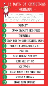 12 Days of Christmas Workout | Gym & Home Versions - thefitfork ...
