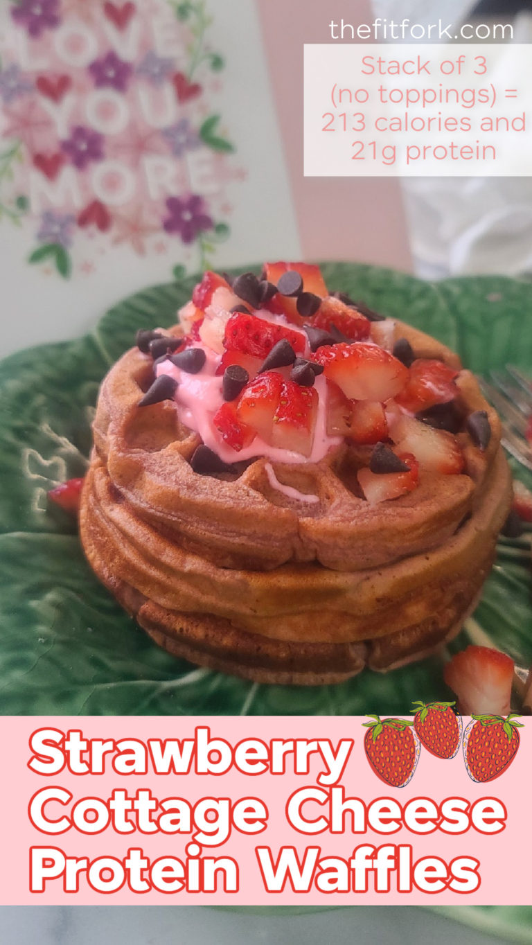 Strawberry Cottage Cheese Protein Waffles - thefitfork.comthefitfork.com